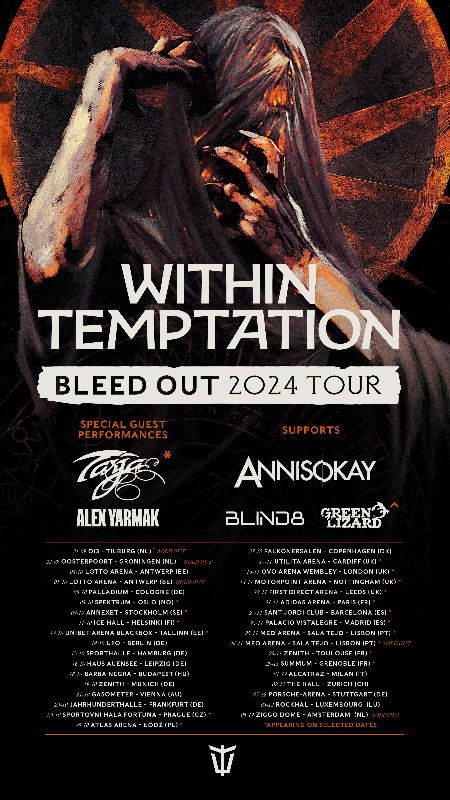 Within Temptation announce support acts for the 'Bleed Out Tour 2024 ...