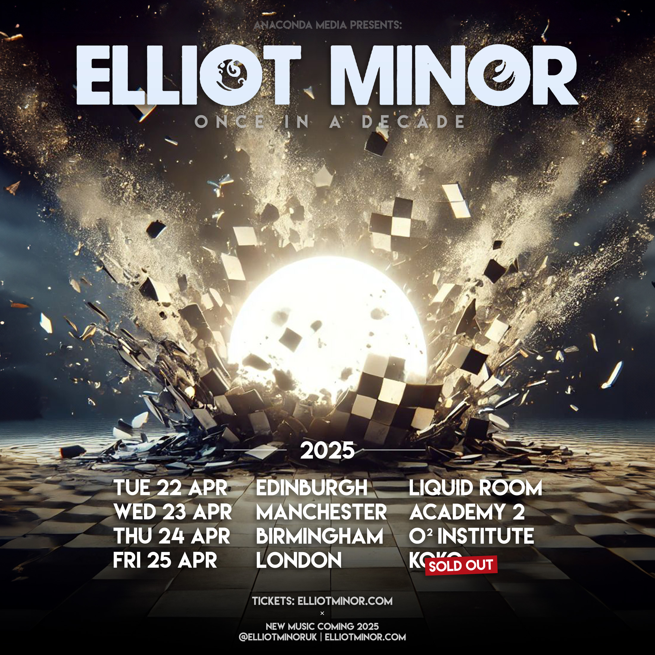 ELLIOT MINOR announce UK Tour - Once In A Decade - OriginalRock.net