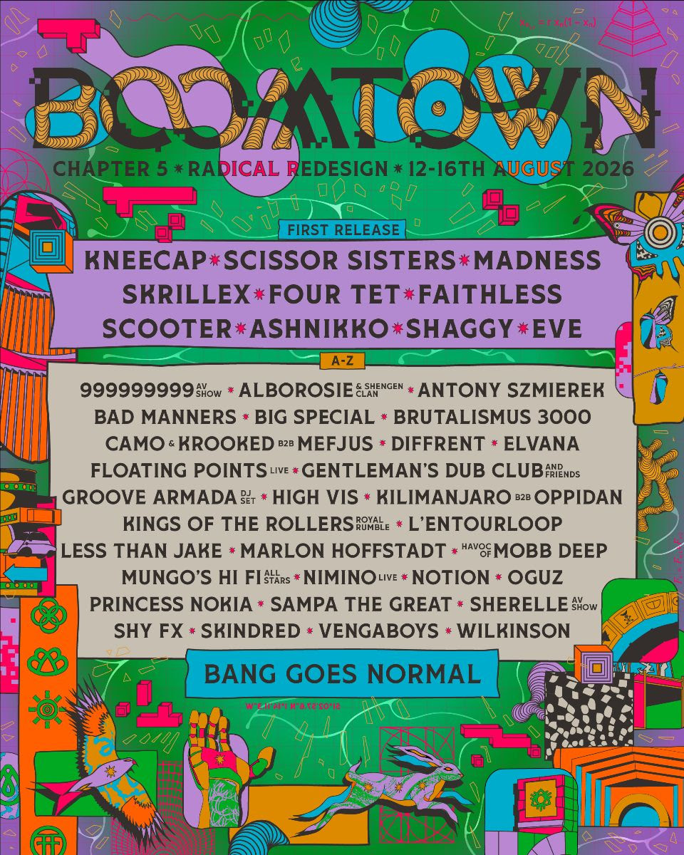 BOOMTOWN Announces KNEECAP, SCISSOR SISTERS, MADNESS, SKRILLEX, FOUR ...